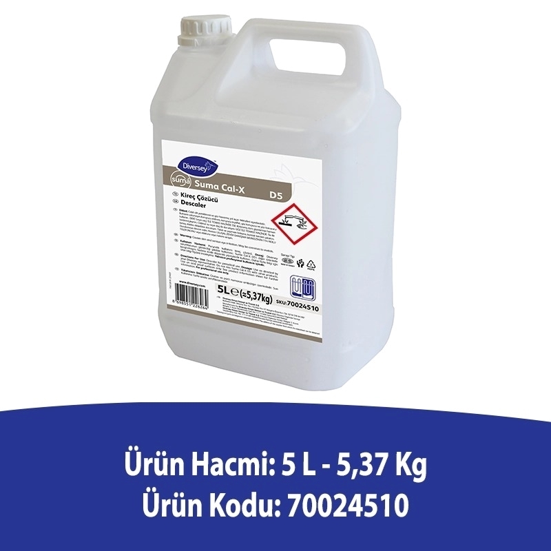 Diversey Suma Cal-X D5 Bulaşık Makinası Kireç Çözücü 5 L. Tedamax ...
